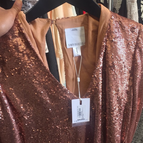 cmeo collective | Dresses | Cmeo Collective Illuminated Ls Rose Gold ...